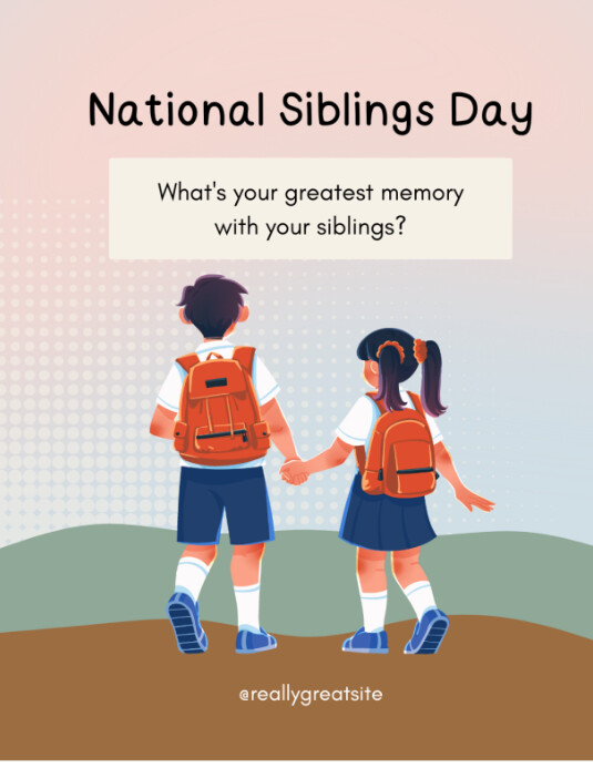 Maximalist National Siblings Day Flyer (us Letter) Template | PosterMyWall