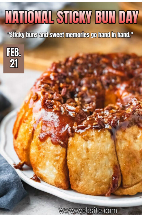 Maximalist National Sticky Burn Day Poster Template | PosterMyWall