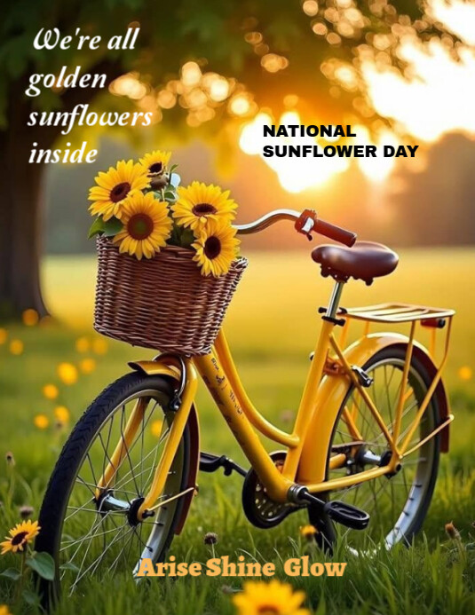 Plantilla de Maximalist National Sunflower Day Flyer (us Letter ...