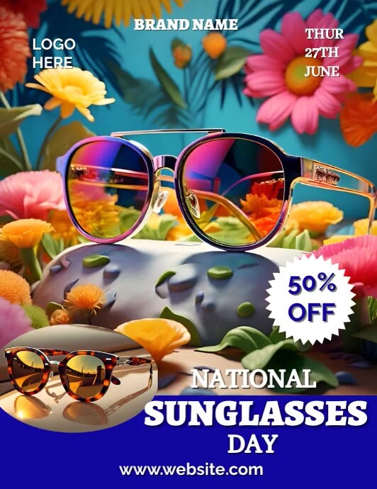 Copy of Maximalist National Sunglasses Day Flyer (us | PosterMyWall