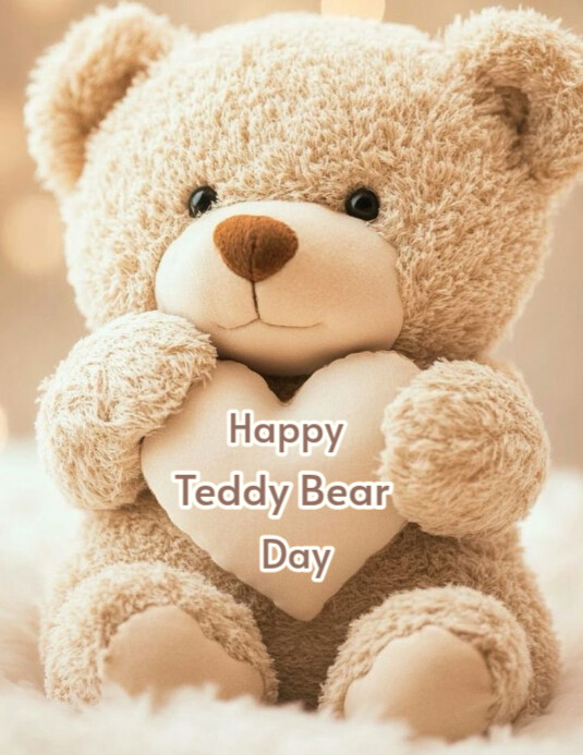 Maximalist National Teddy Bear Day Flyer (us Letter) Template ...