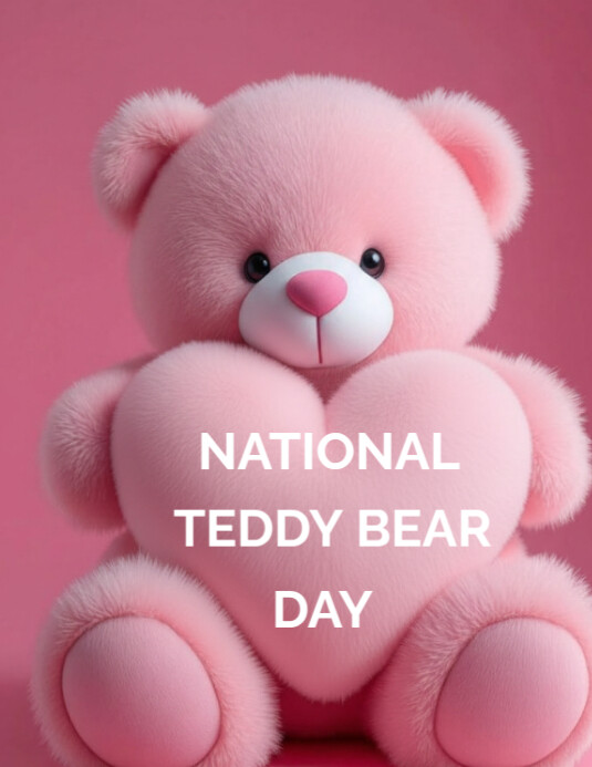 Maximalist National Teddy Bear Day Flyer (us Letter) Template ...