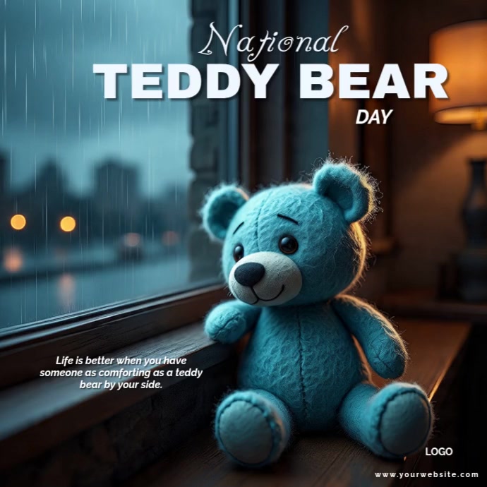 Plantilla de Maximalist National Teddy Bear Day Instagram Post ...