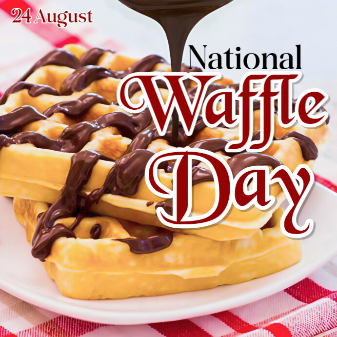 Maximalist National Waffle Day Instagram Post Template | PosterMyWall