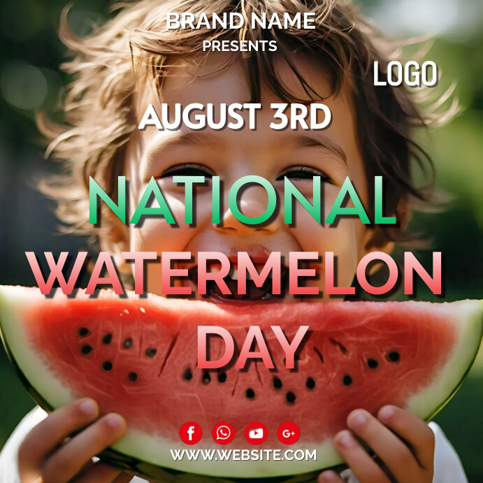 Maximalist National Watermelon Day Instagram Template | PosterMyWall