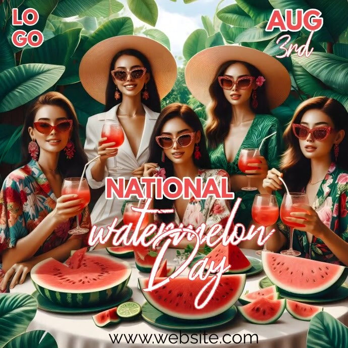 Plantilla de Maximalist National Watermelon Day Instagram | PosterMyWall