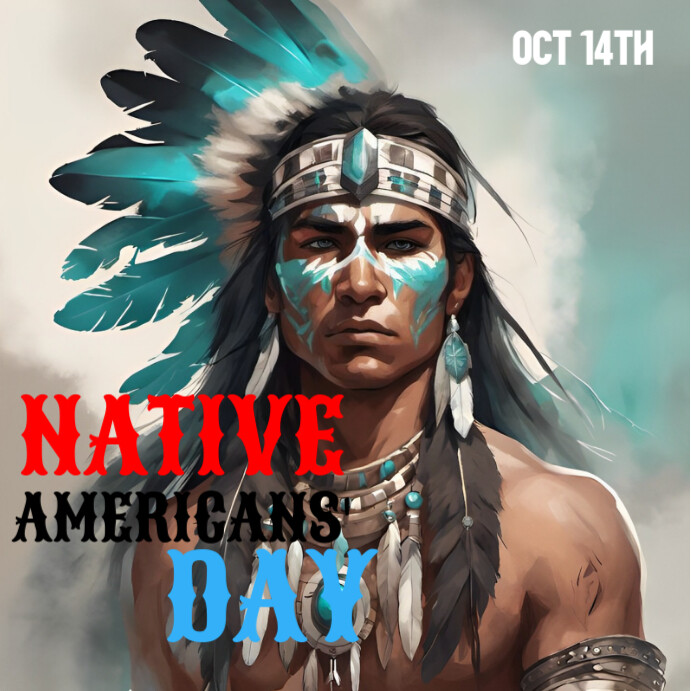Maximalist Native Americans' Day Instagram Post Template | PosterMyWall