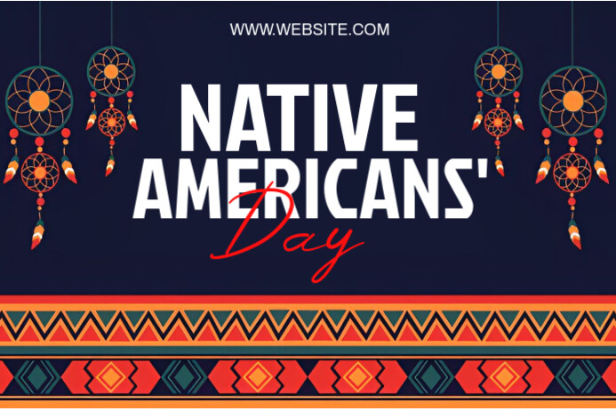 Maximalist Native Americans' Day Poster Template | PosterMyWall