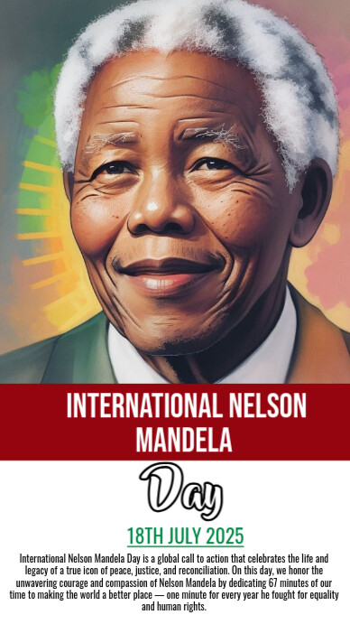 Plantilla de Maximalist Nelson Mandela Instagram Story | PosterMyWall
