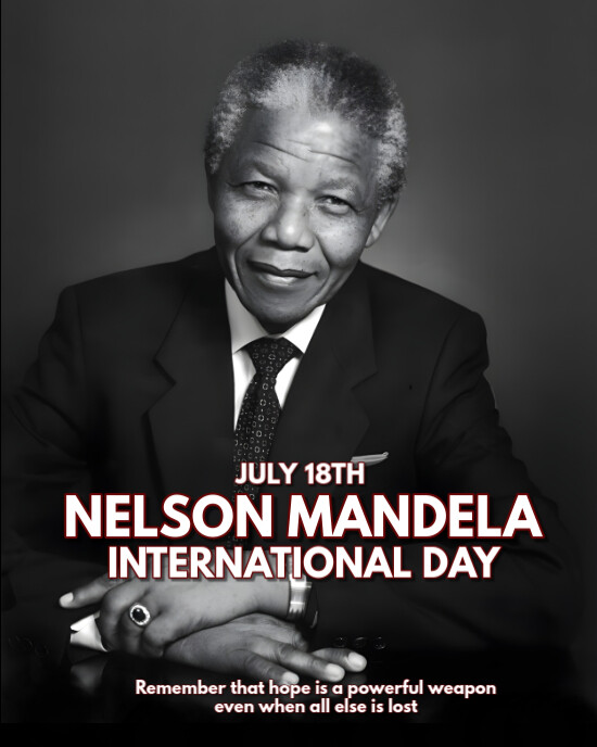 Maximalist Nelson Mandela International Day Instagram Portrait Template ...