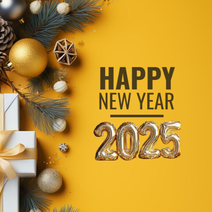 Maximalist New Year 2025 Instagram Post Template | PosterMyWall