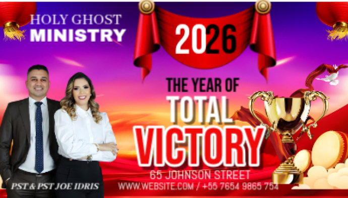 Maximalist New Year Church Sticker Business Card Template | PosterMyWall