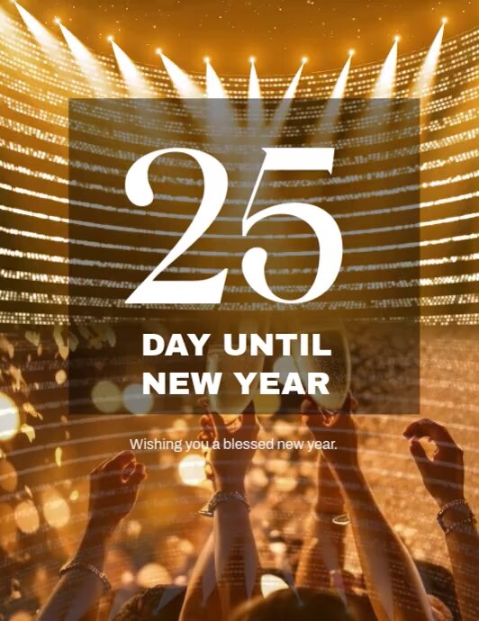 Copy of Maximalist New Year Countdown Template Design Flyer (us Letter ...