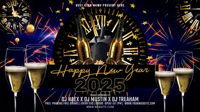 Maximalist New Year Eve Digital Display Digital Display Digital Display ...