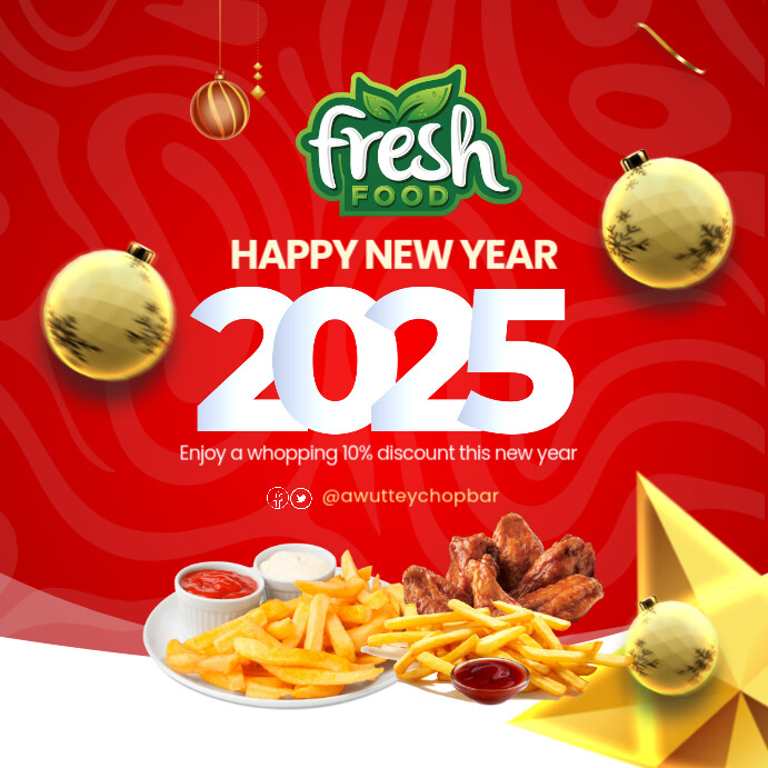 Copy of Maximalist New Year Food Promo | PosterMyWall