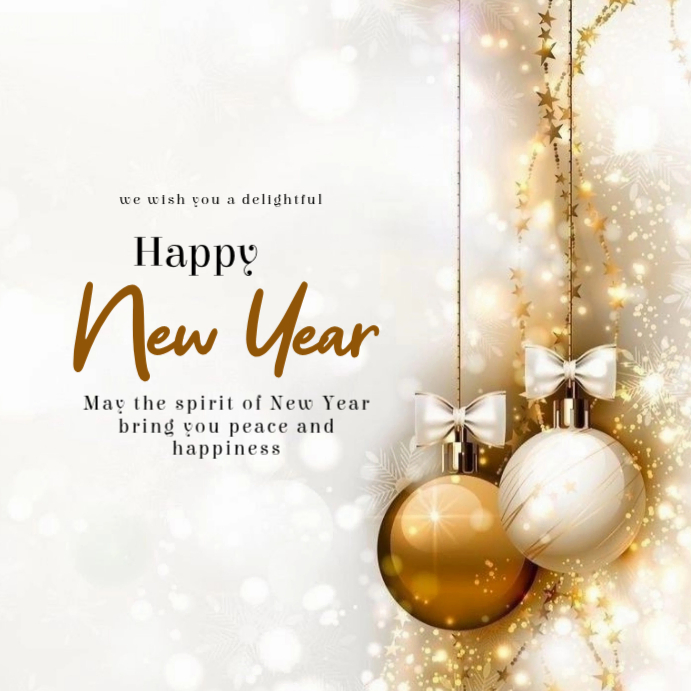Maximalist New Year Greetings Instagram Post Template | PosterMyWall