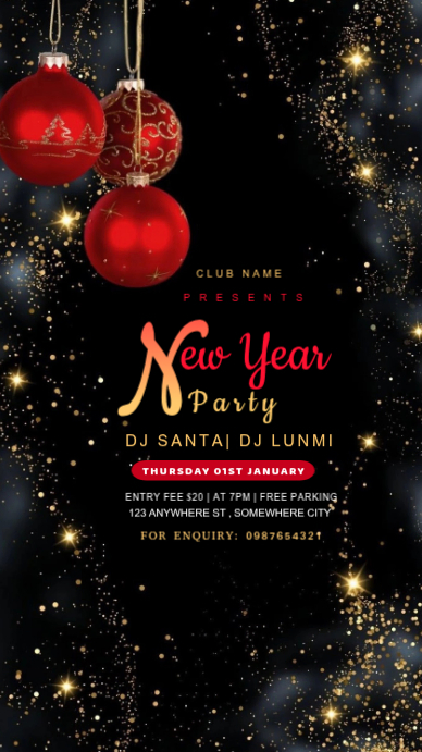 Maximalist New Year Greetings Whatsapp Status Template | PosterMyWall