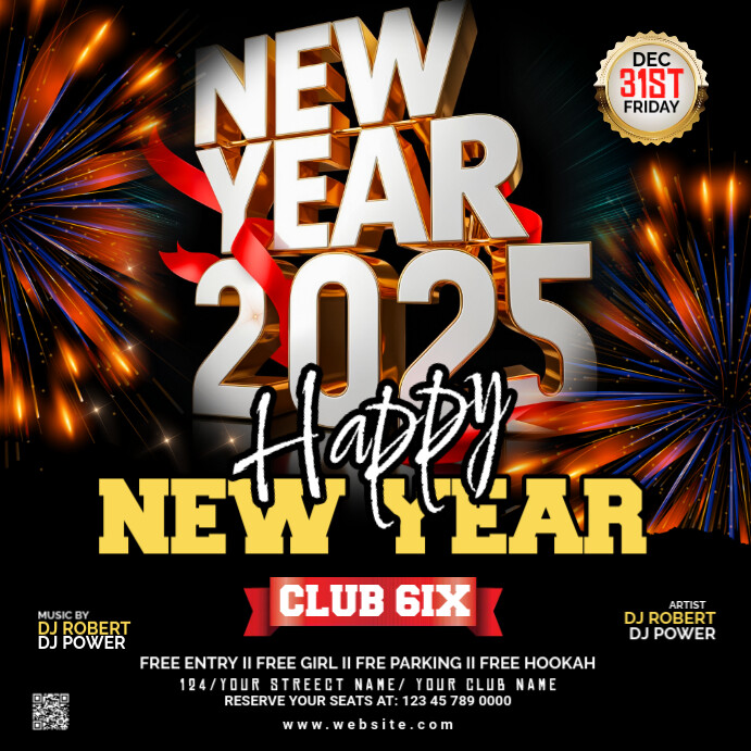 Maximalist New Year Post Instagram Post Template | PosterMyWall