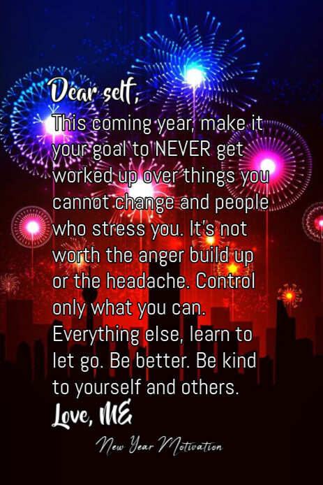 Maximalist New Year Self Motivation Pinterest Graphic Template ...