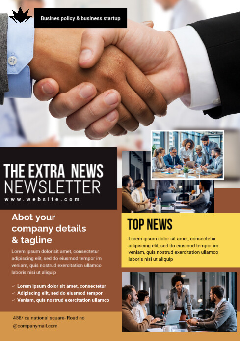 Maximalist Newsletter Flyer Template A4 | PosterMyWall