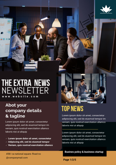 Maximalist Newsletter Flyer Template A5 | PosterMyWall