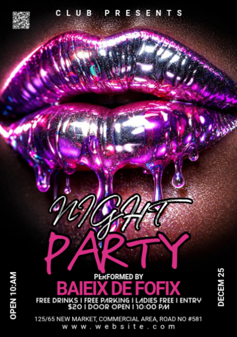 Maximalist Night Club Party A2 Template | PosterMyWall