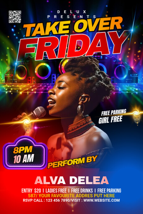 Copy of Maximalist Night Club Party Banner 4' × 6' | PosterMyWall