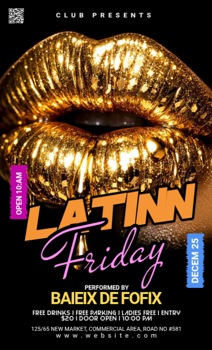 Maximalist Night Club Party Us Legal Template | PosterMyWall