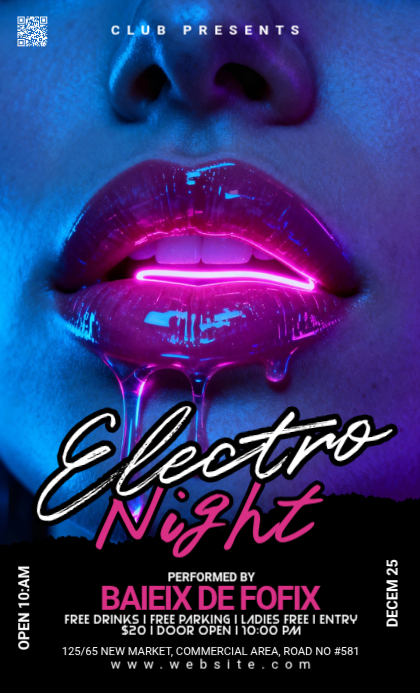 Maximalist Night Club Party Us Legal Template | PosterMyWall