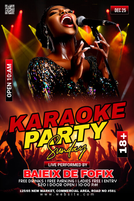 Maximalist Night Club Pinterest Graphic Template | PosterMyWall