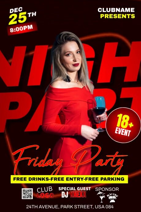 Plantilla de Maximalist Night Party Poster | PosterMyWall