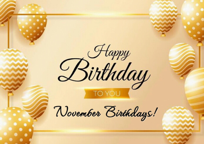 Copy of Maximalist November Birthdays A4 | PosterMyWall