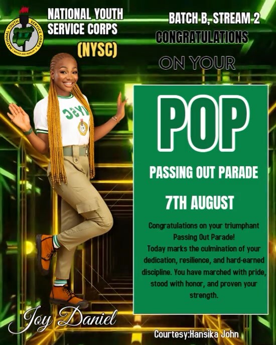 Maximalist Nysc Passing Out Parade Instagram Portrait Template ...