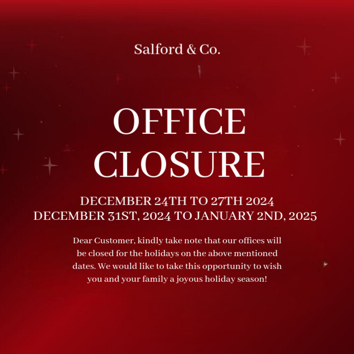 Copy of Maximalist Office Closure Notice Instagram Post | PosterMyWall