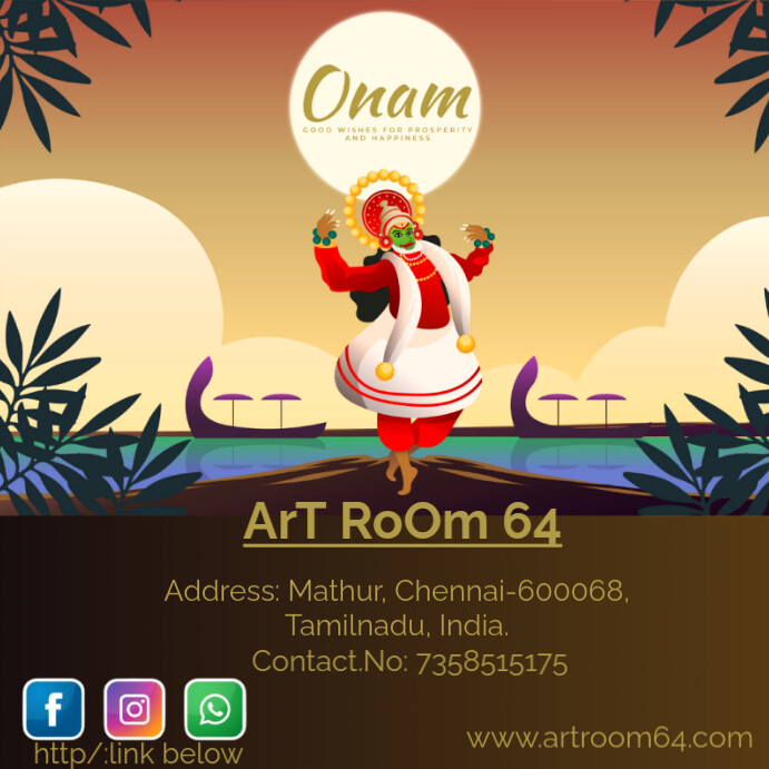 Maximalist Onam Instagram Post onam festival Template | PosterMyWall