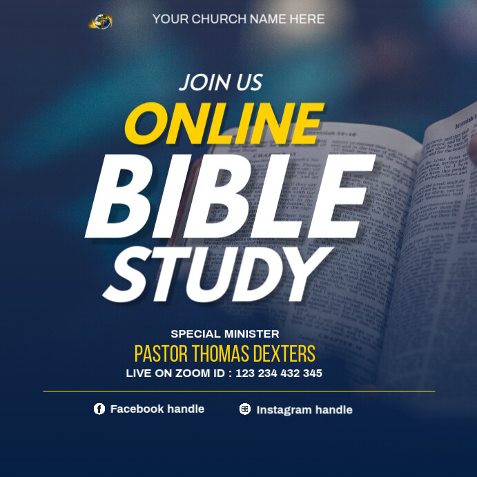 Maximalist Online Bible Study Instagram Post Template | PosterMyWall
