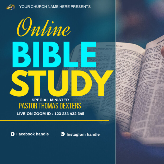 Maximalist Online Bible Study Instagram Post Template | PosterMyWall
