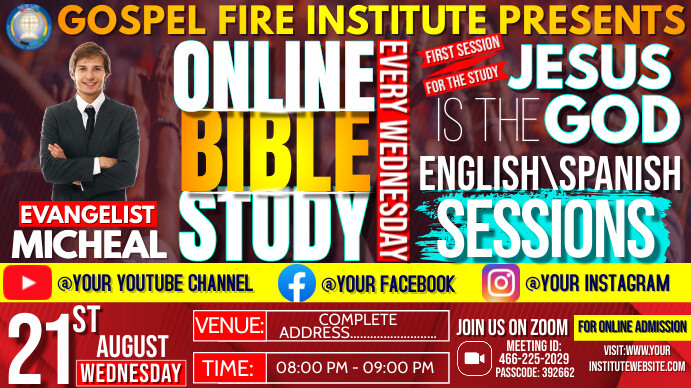 Maximalist Online Bible Study Presentation (1 Template | PosterMyWall