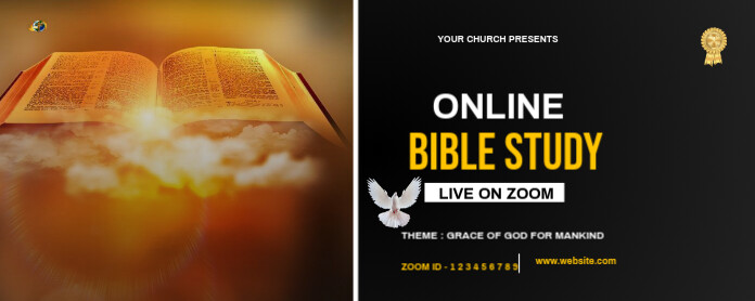 Maximalist Online Bible Study Twitch Profile Banner Template | PosterMyWall