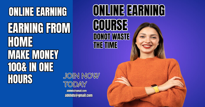 Maximalist Online Earning Course Working At H Template | PosterMyWall