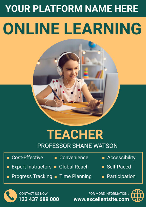 Maximalist Online Learning Course A4 Template | PosterMyWall