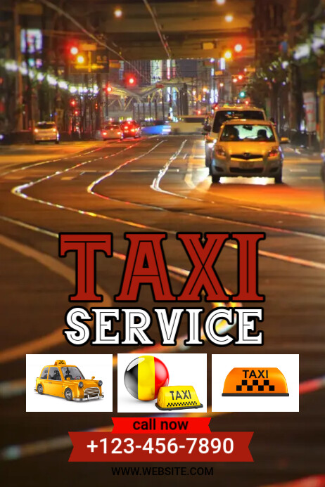 Plantilla de Maximalist Online Taxi Services Poster | PosterMyWall