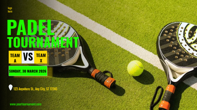 Maximalist Padel Digital Display (16:9) Template | PosterMyWall