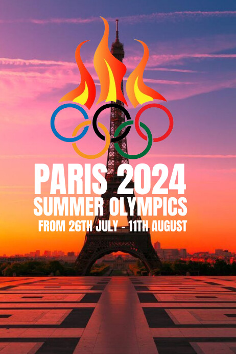 Maximalist Paris Summer Olympics Poster Template | PosterMyWall