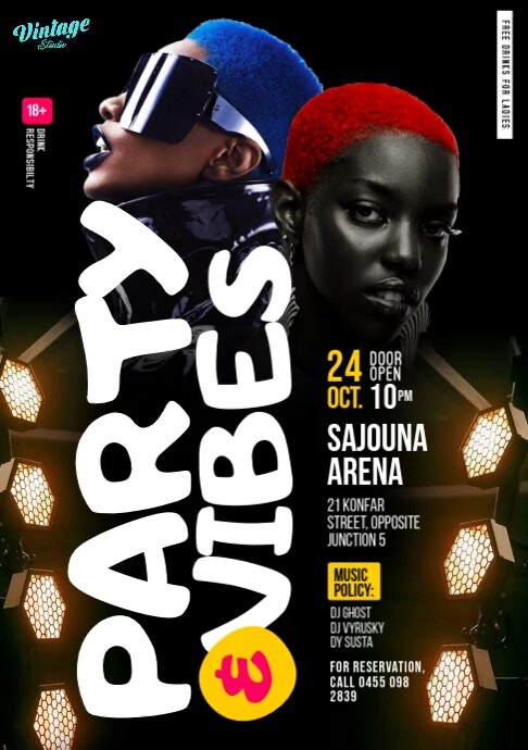 Maximalist Party And Vibes Event Party Event Flyer A4 Template ...