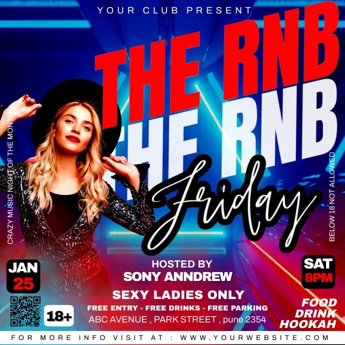 Maximalist Party Poster Instagram Post Template | PosterMyWall