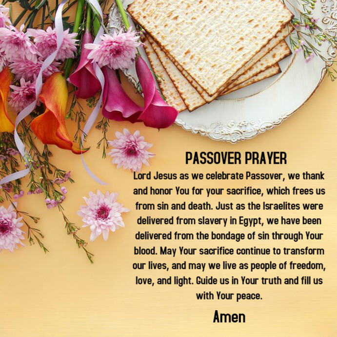 Maximalist Passover Prayer Instagram Post Template | PosterMyWall