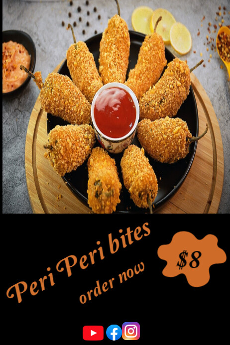 Maximalist Peri Peri Bites Poster Templat | PosterMyWall