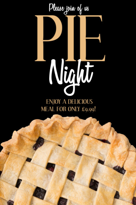 Maximalist Pie Night Poster Template | PosterMyWall