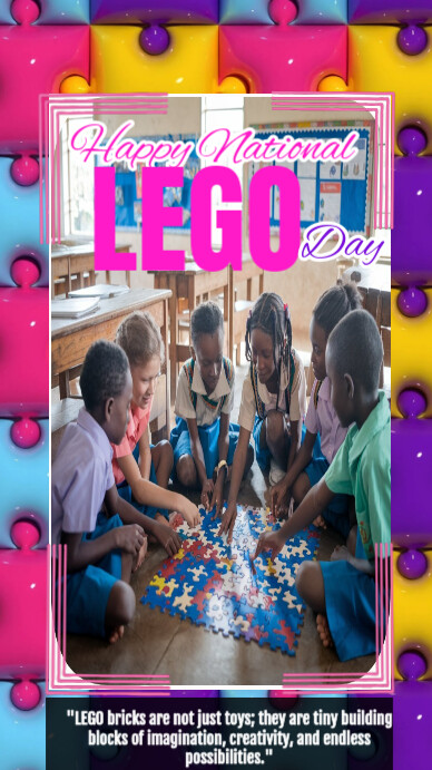 Maximalist Pink puzzle Instagram Story Template | PosterMyWall